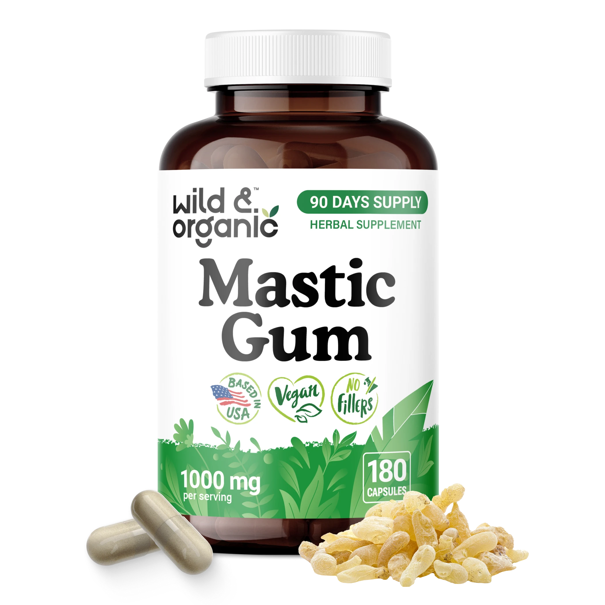 Mastic Gum Capsules - 180 Count