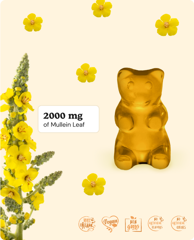 Mullein Gummies, 2000Mg., 60 Chews | Wild & Organic