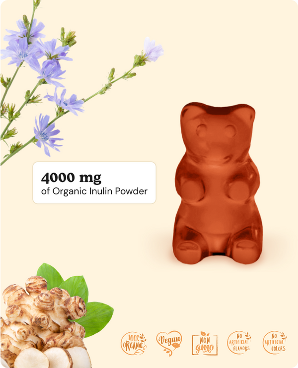 Inulin Fiber Gummies, 4000Mg., 60 Chews | Wild & Organic