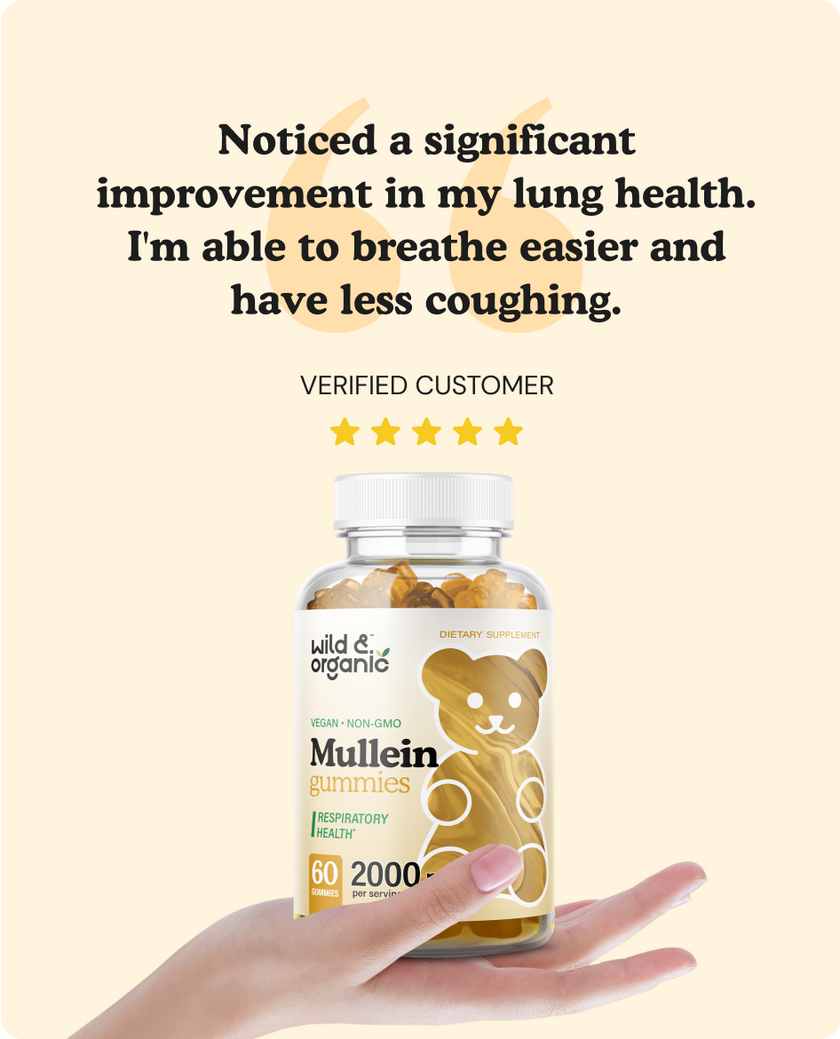 Mullein Gummies, 2000Mg., 60 Chews | Wild & Organic