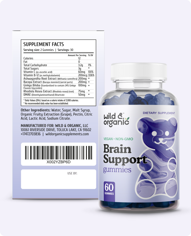 Brain & Memory Health Support Gummies | Wild & Organic