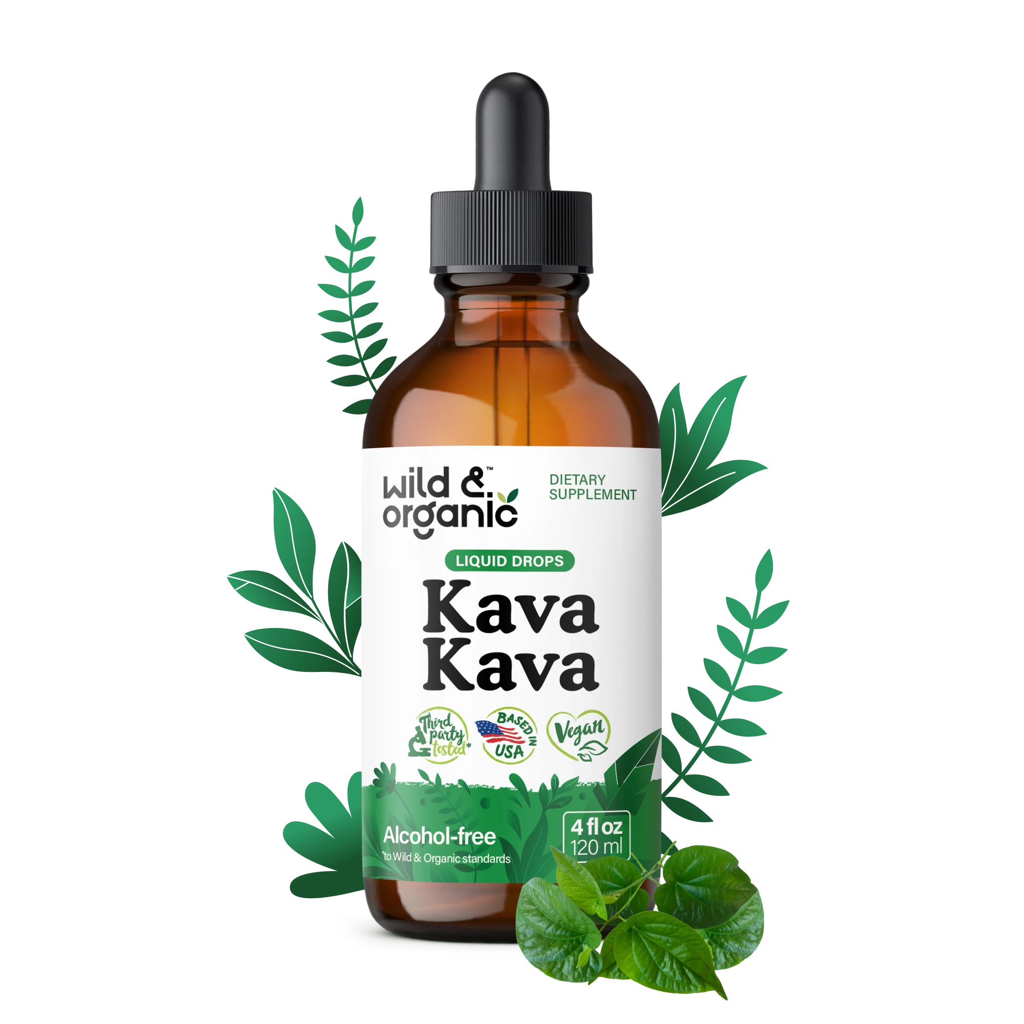 Buy Kava Kava Tincture - 4 fl.oz. Bottle | Wild & Organic