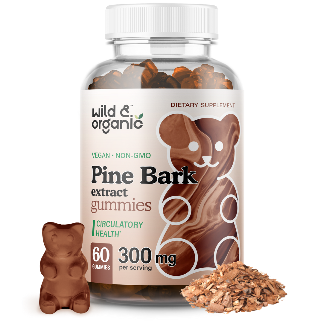 Pine Bark Extract Gummies, 300Mg., 60 Chews | Wild & Organic