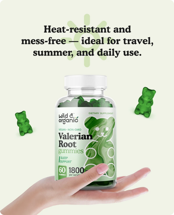 Valerian Root Gummies, 1800Mg., 60 Chews | Wild & Organic