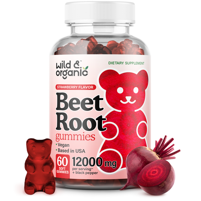 Beet Root Gummies, 1200Mg., 60 Chews | Wild & Organic