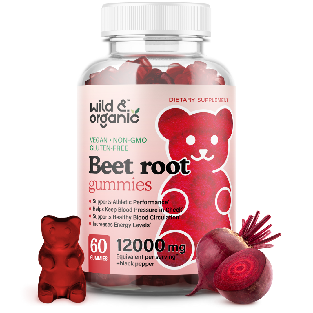 Beet Root Gummies, 1200Mg., 60 Chews | Wild & Organic