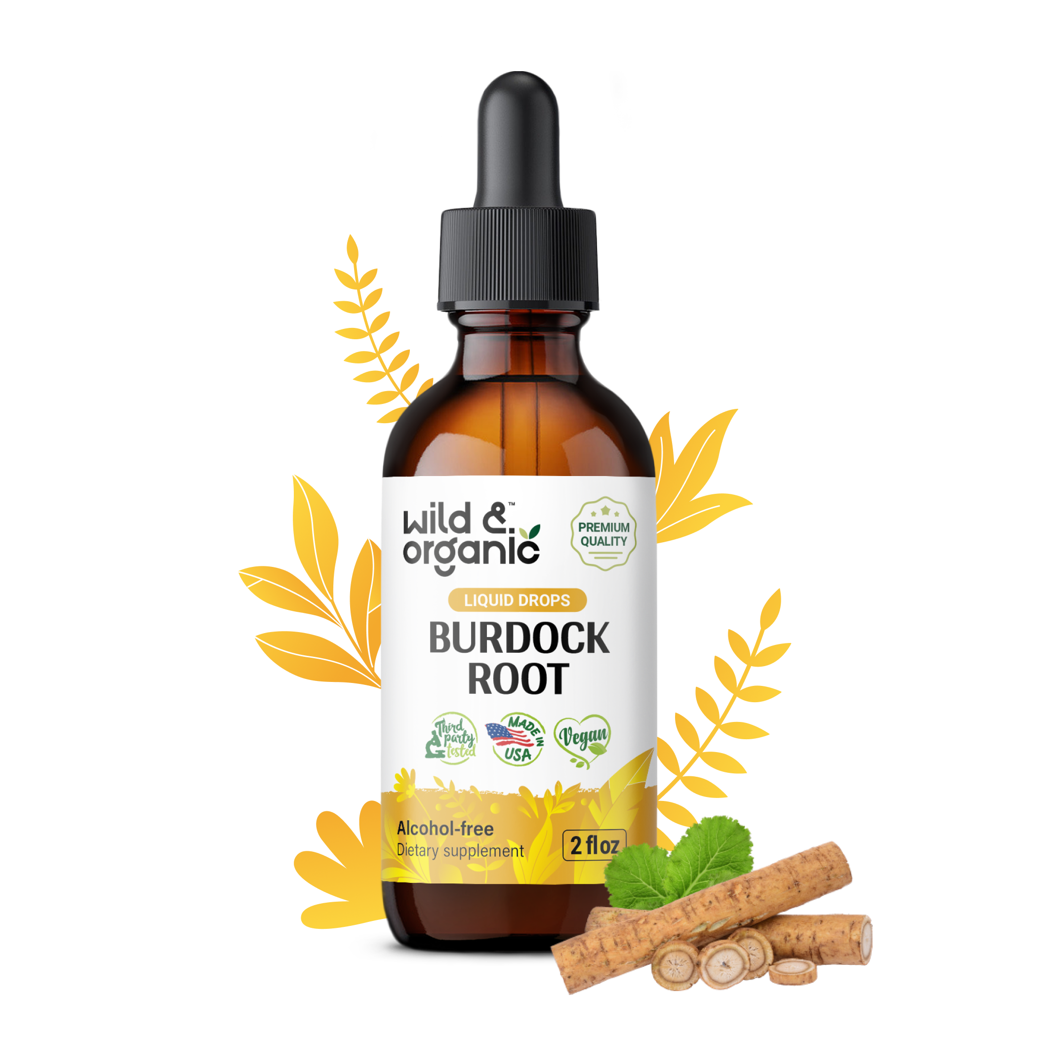 Buy Burdock Root Tincture - 2 fl.oz. Bottle | Wild & Organic