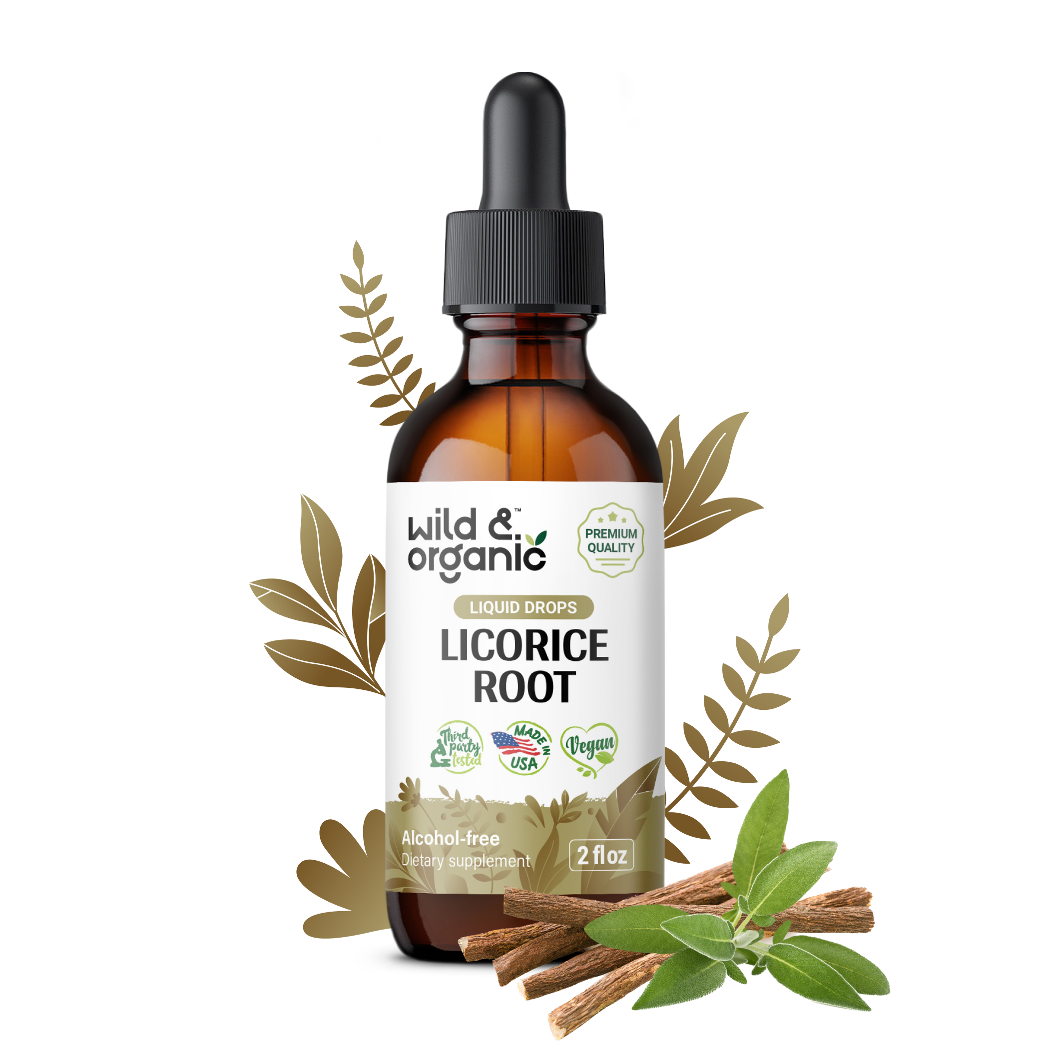 Buy Licorice Root Tincture - 2 fl.oz. Bottle | Wild & Organic