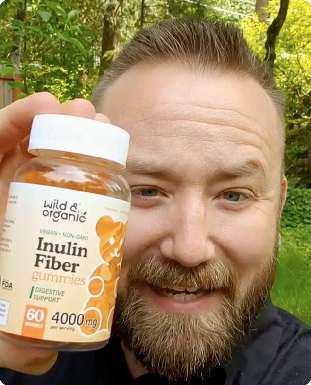 Inulin Fiber Gummies, 4000Mg., 60 Chews | Wild & Organic