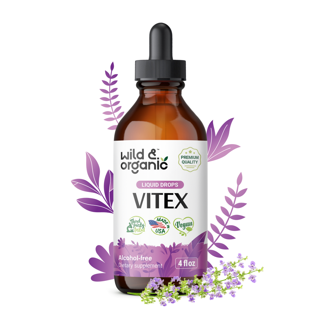 Liquid Vitex Supplement - 4 Fl. Oz. Bottle | Wild & Organic